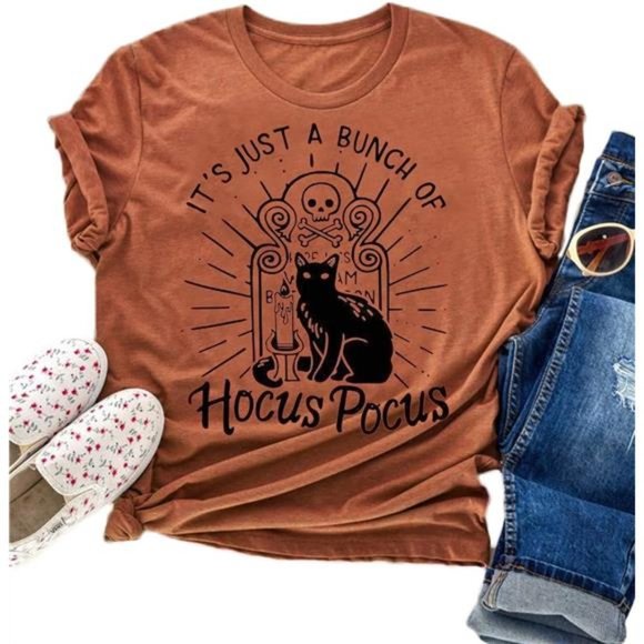 Tops | Hocus Pocus Halloween Shirts For Women Fall Tee Shirt Halloween ...